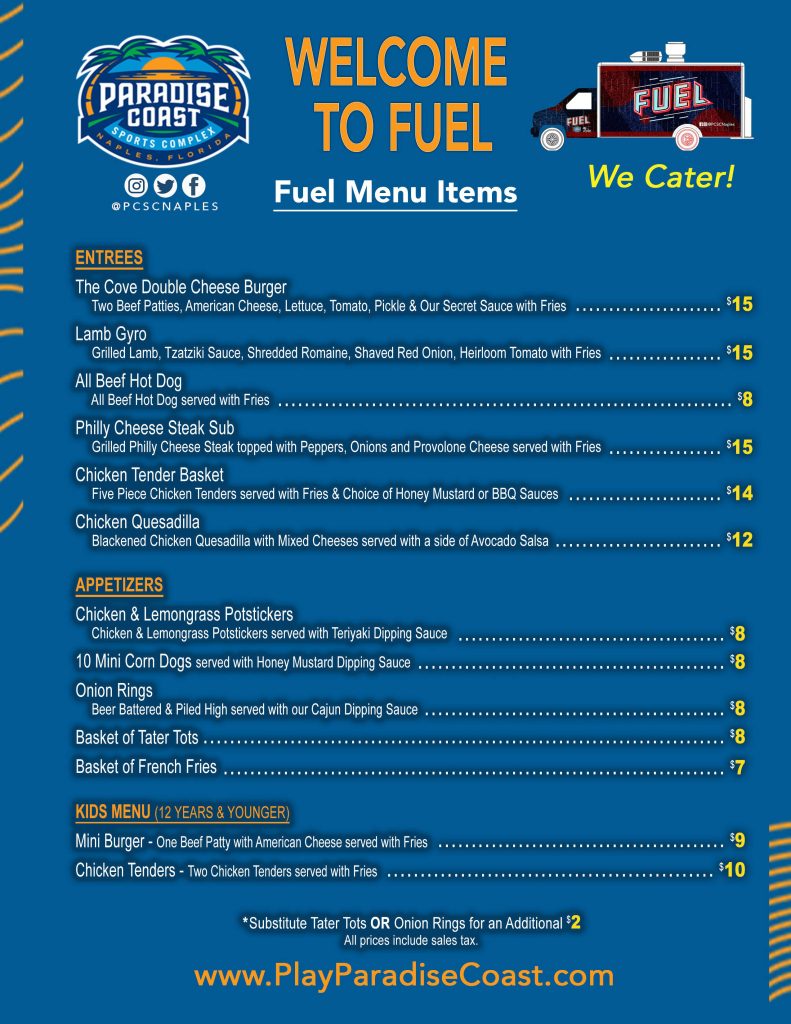 Fuel Food Truck - Paradise Coast Sports Complex